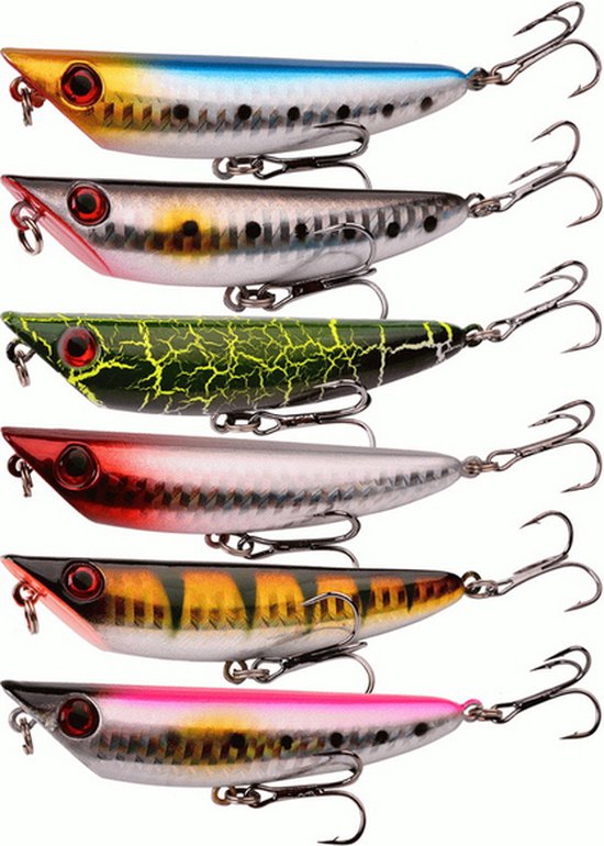 Kunstaas lokaas visaas set van 6 met dubbele haak | bol