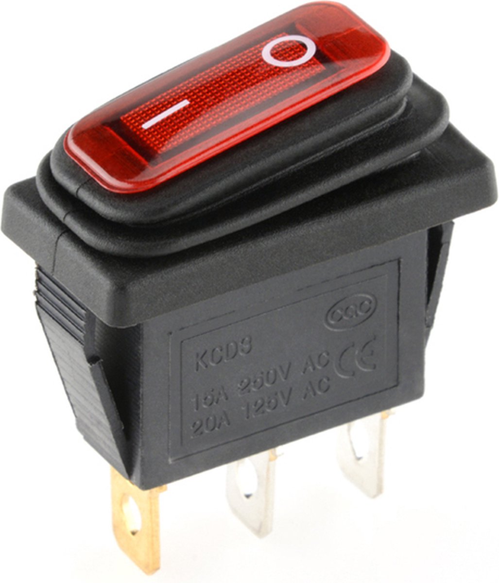 Rubberen SWD Wipschakelaar - KCD3R - 3-pins - Rechthoekig ...