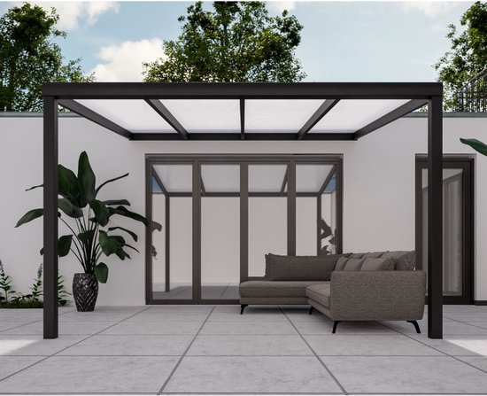 Pratt & Söhne terrasoverkapping 4x3.5 m - Overkapping tuin met opaal ...