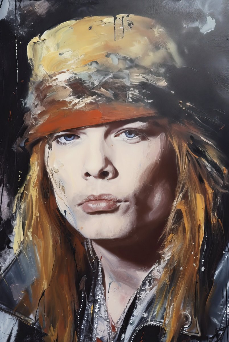 Muziek Poster - Guns N' Roses Poster - Axl Rose Portret - Wanddecoratie ...