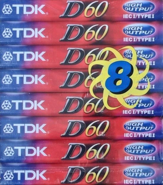 6+2 gratis TDK Audio Tape D60 Audio Cassette 60min 8-pack | bol
