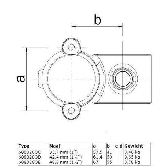 Steigerbuis koppeling Type 28O Kruisstuk 90°-48,3 mm (11⁄2”) | bol.com