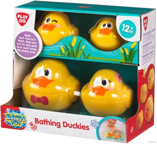 Bad eend eenden 4 stuks play bathing duckies stapelbaar | bol.com