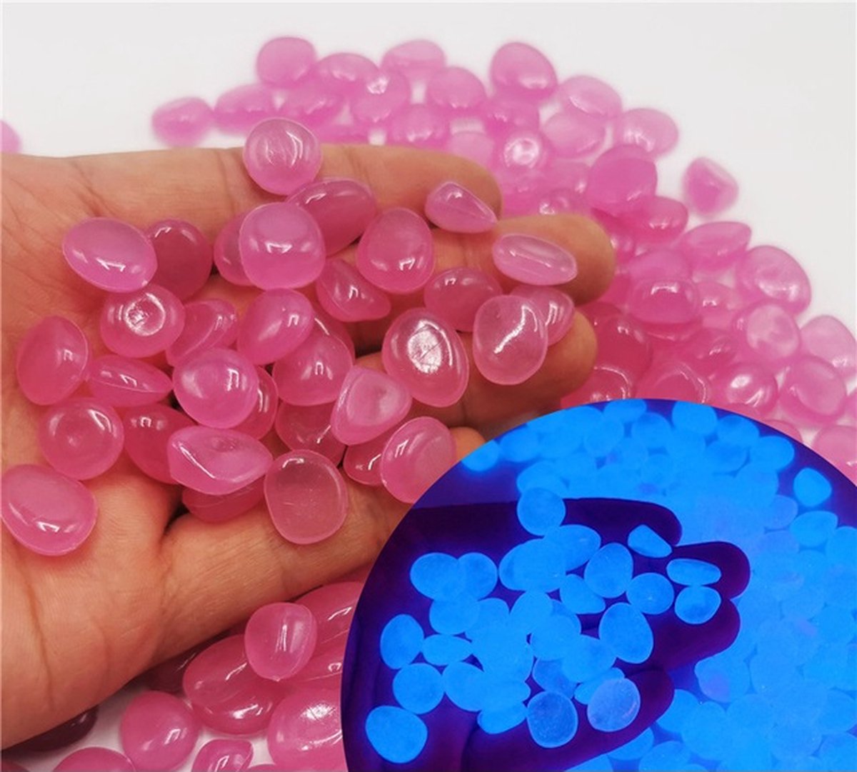 Glow In The Dark Stenen 100 Stuks - Aquarium Steentjes - Tuin Stenen ...