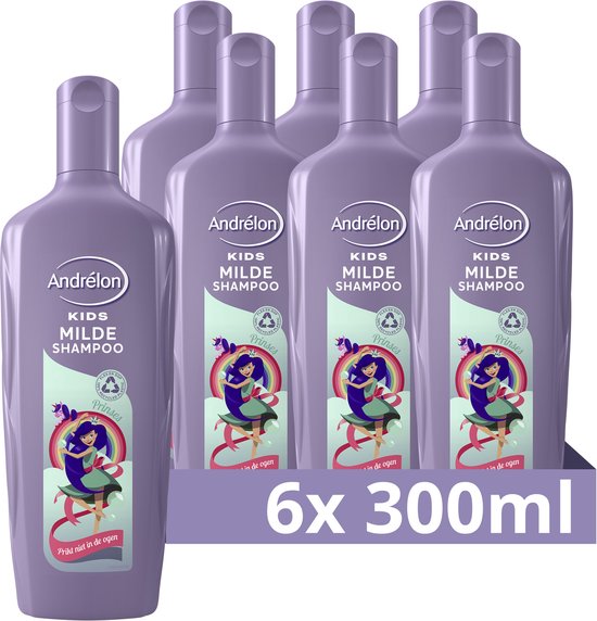 Andrélon Kids Prinses Milde Shampoo - 6 x 300 ml - Voordeelverpakking | bol