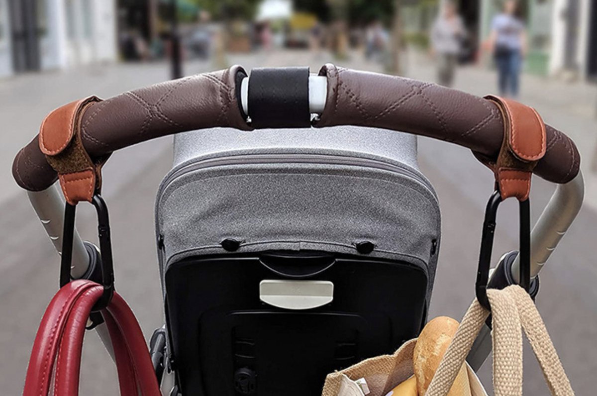 Kinderwagenhaak 1 Stuk - Kinderwagen Accessoires - Leren Haak Buggy - 360 Graden... | bol.com