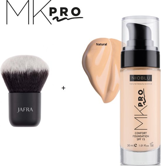 NIOBLU - MKPro - Confort - Foundation - SPF 15 - Natural - met - Kabuki ...