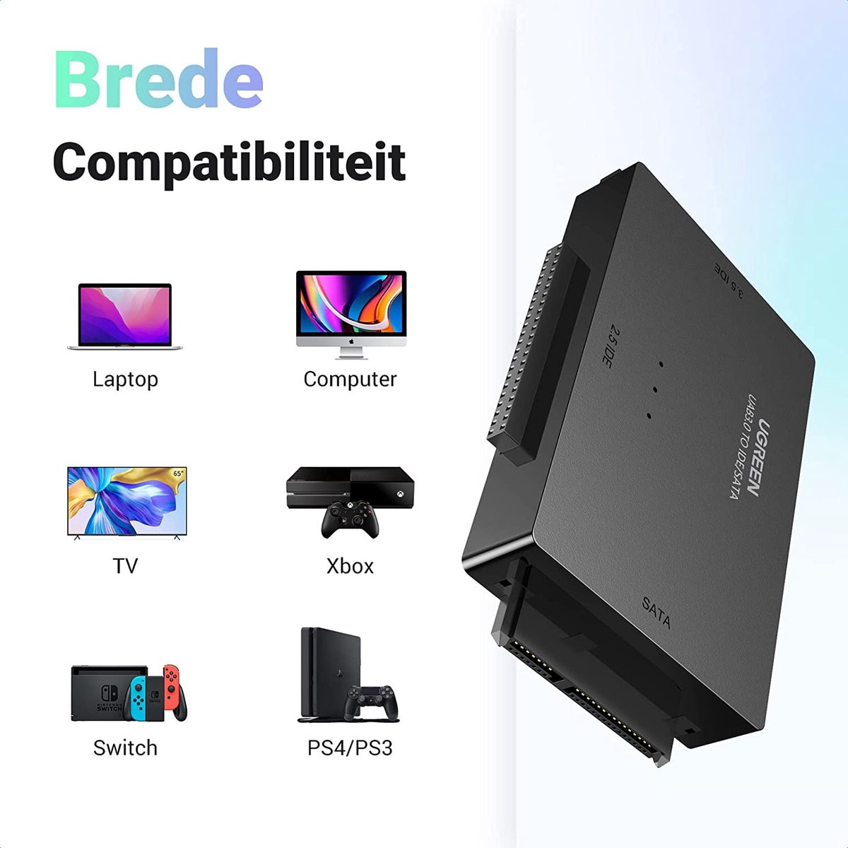 USB 3.0 IDE SATA Harde Schijf Converter voor 2,5/3,5 Inch SATA HDD ...