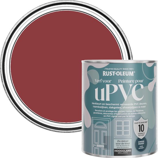 Rust-Oleum Rood Hoogglans Verf voor PVC - Imperium Rood 750 ml | bol