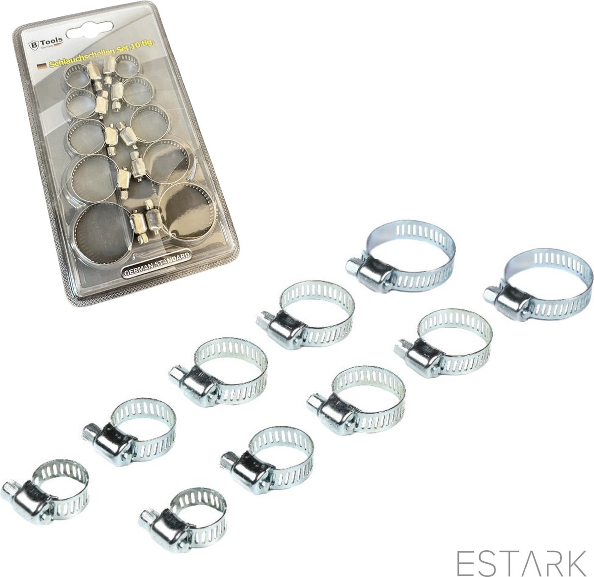ESTARK® Slangenklemmen Set 10 STUKS – 5 Verschillende Formaten - RVS ...