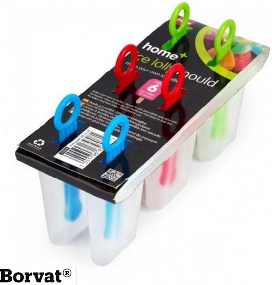 Borvat® | Waterijsjes Vormen 6 stuks | IJslolly Vormen | IJsvormpjes ...