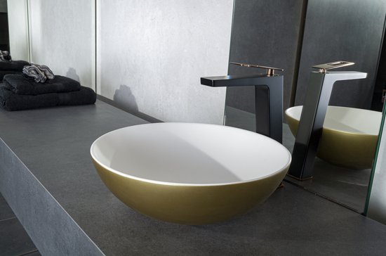 Solid surface waskom Sanne goud EXT | bol