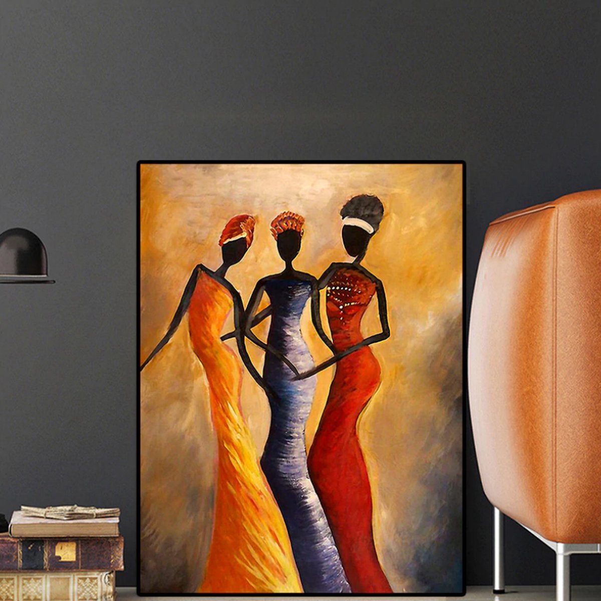 Allernieuwste.nl® Canvas Schilderij Klassieke Afrikaanse Vrouwen - Kunst aan je Muur -... | bol.com