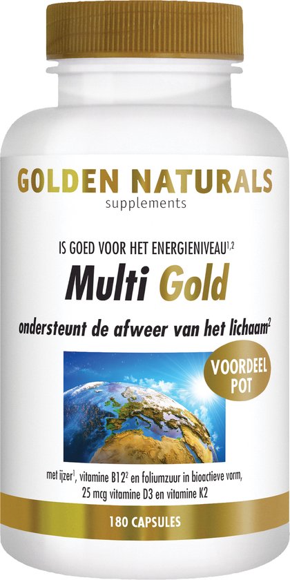 Golden Naturals Multi Gold (180 vegetarische capsules) | bol