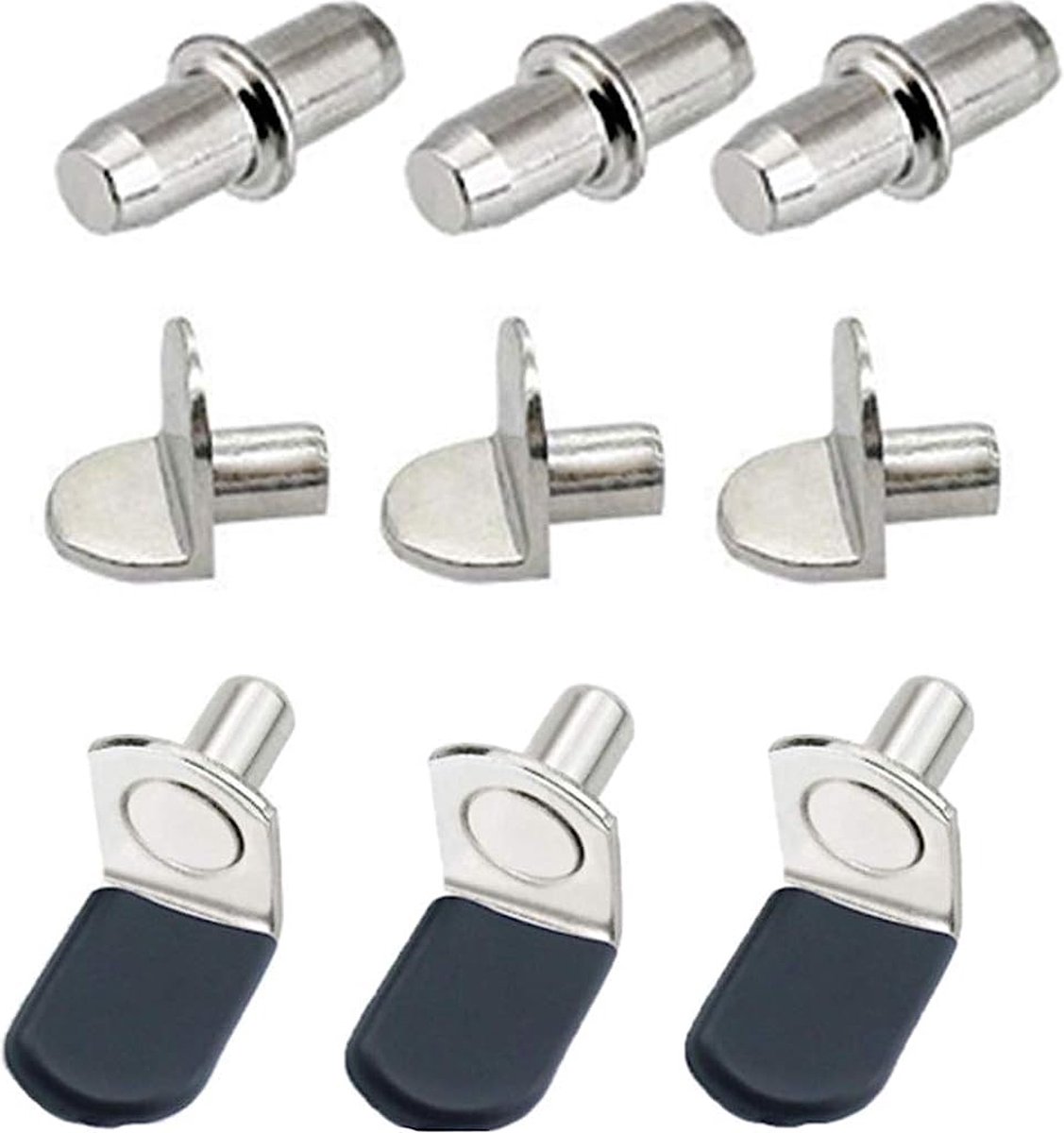 60 Stuks - Universele RVS Kastplank Drager Set - 3 Soorten Plankdragers ...