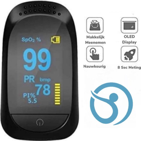 IMDK - Saturatiemeter - Zuurstofmeter - Pulse Oximeter - Incl ...