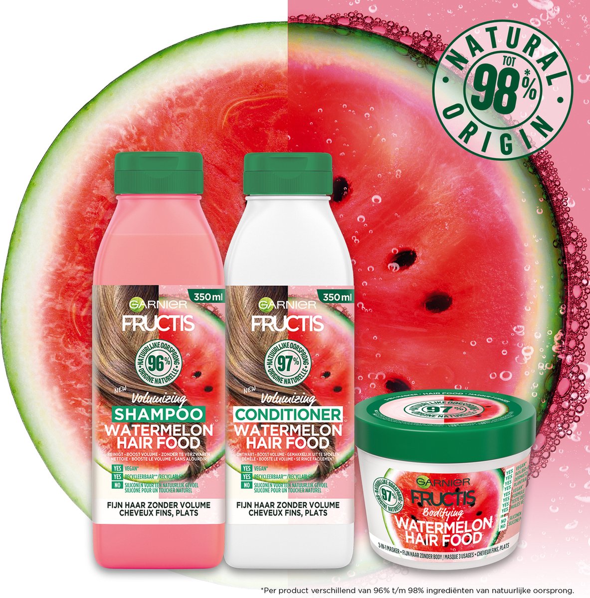 Garnier Fructis Bodifying Watermelon Hair Food Shampoo 350 ml | bol.com