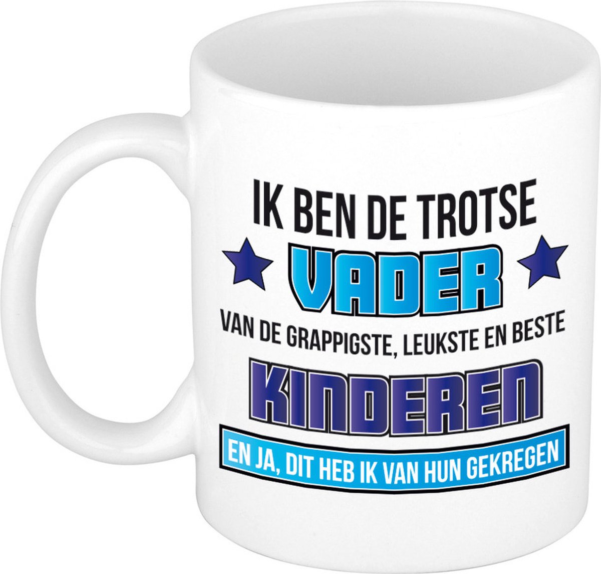 Bellatio Decorations vaderdag mok - trotse vader van de leukste kinderen - 300 ml | bol.com