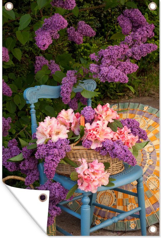 Affiche de jardin Lilas dans un panier 40x60 cm - petit - Toile de ...