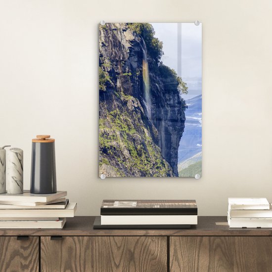 Rainbow waterfall in Geirangerfjord in Norway Plexiglass 20x30 cm ...