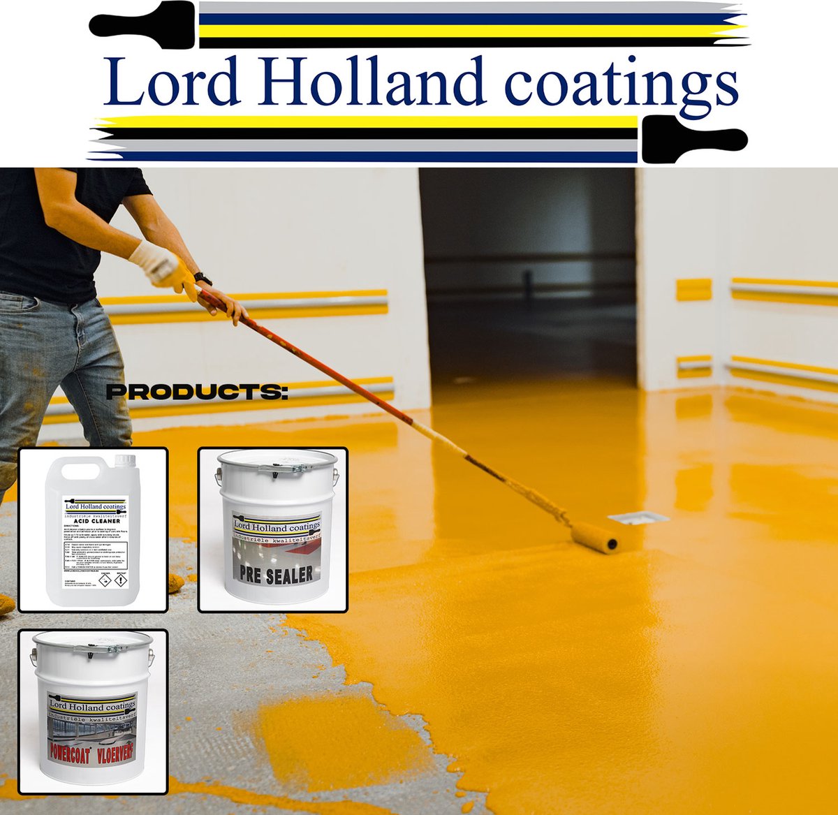 Lord Holland Betonverf | Ral 5005 Blauw | Powercoat+ Pu vloerverf ...