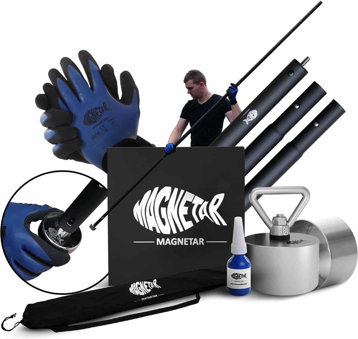 Magnetar Prikstok Pakket 2.0 - Complete Magneetvissen Set - 1000 kg ...