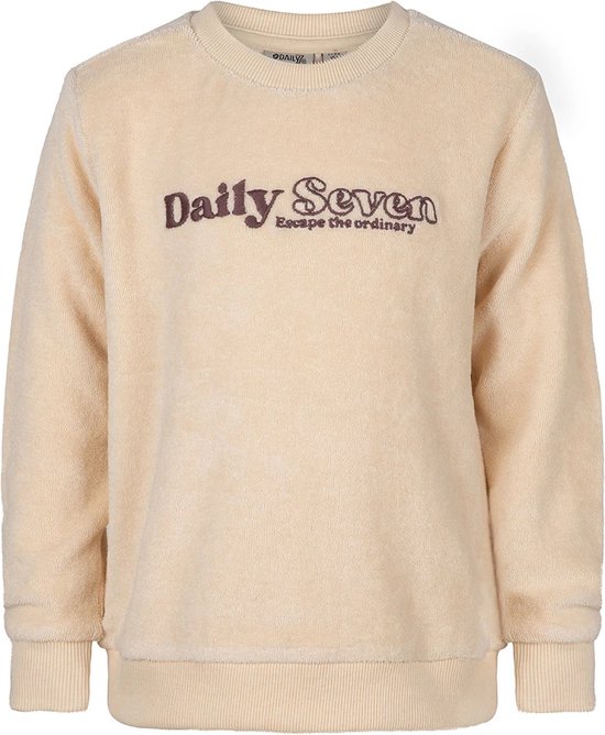 Daily7 Meisjes sweater - Beige - Maat 104 | bol.com