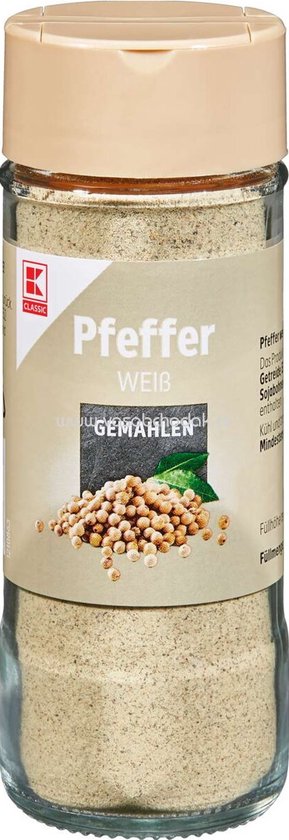 Witte peper gemalen - 50 gram - Witte peperpoeder - K-Classic | bol