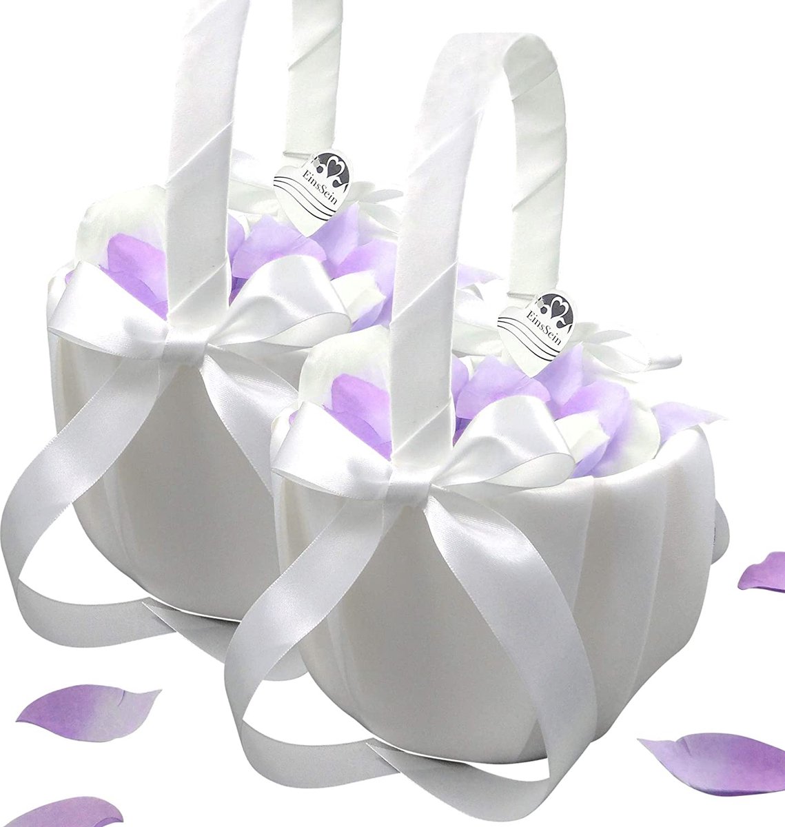 Panier de Fleurs de mariage Wit Set de 2 fleurs enfants panier de ...