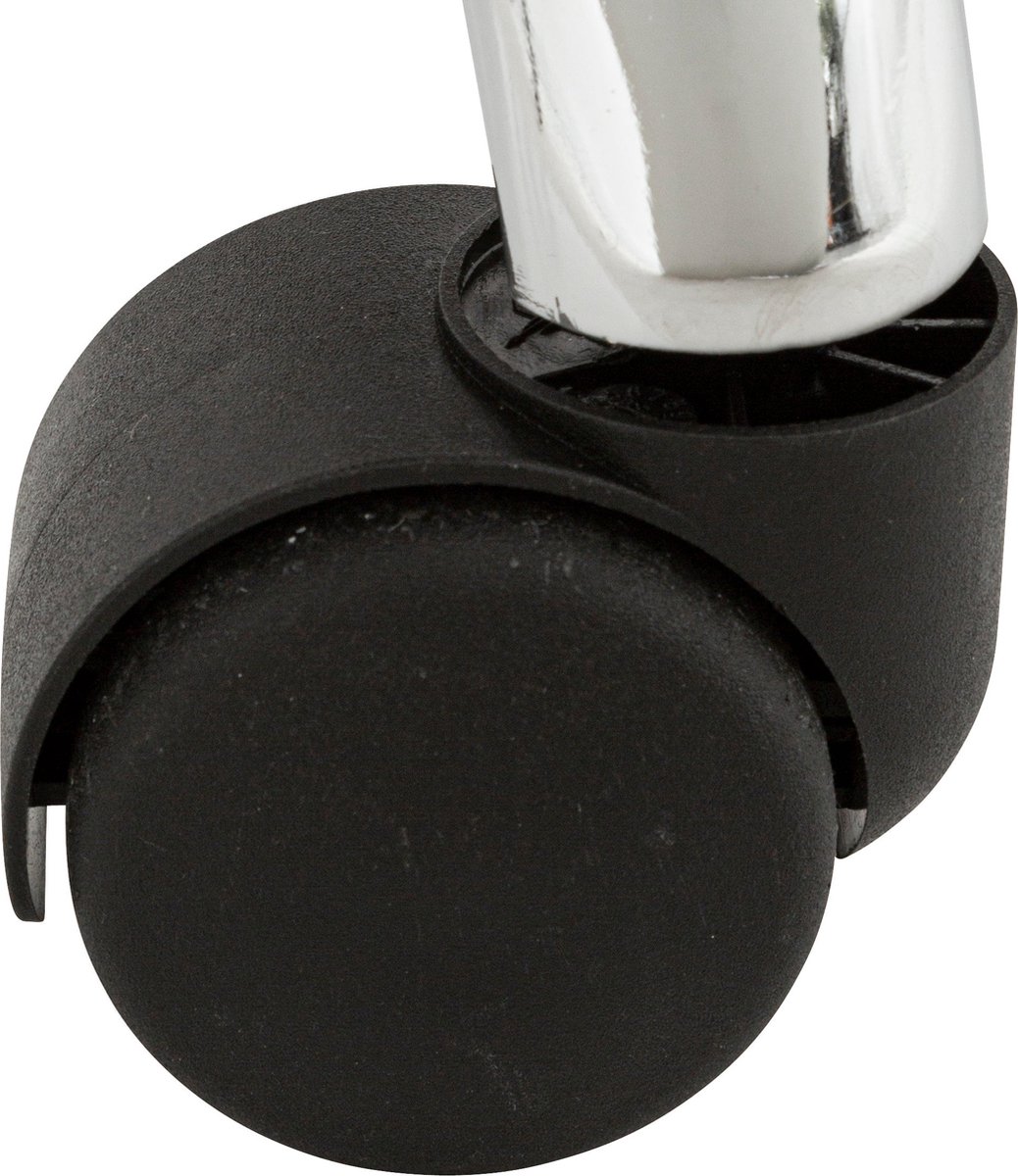 Atmosphera Geos bureaustoel Teddy wit - Verstelbaar - Metalen poten ...