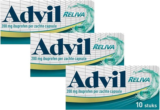 Advil Reliva Liquid Caps 200mg - 3 x 10 capsules | bol