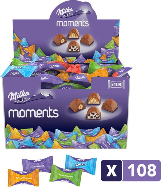 Milka Moments Chocolade Mix - Doos 1 kilo | bol.com
