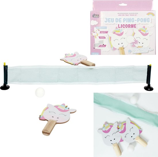 Unicorn - Ping Pong Spel - Hout - 19,5 x 13 cm - Tafelspel - Speelgoed ...