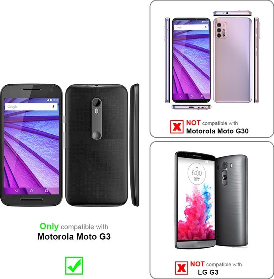 Cadorabo Hoesje geschikt voor Motorola MOTO G3 in FROSTY GROEN - Hard ...