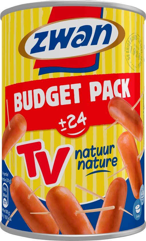 Zwan TV Worstjes - Natuur - Budget pack 24 stuks - Voordeelverpakking ...