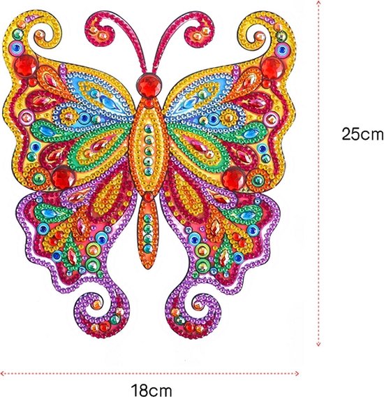 Diamond Painting Sticker Groot - Vlinder (25cm) | bol