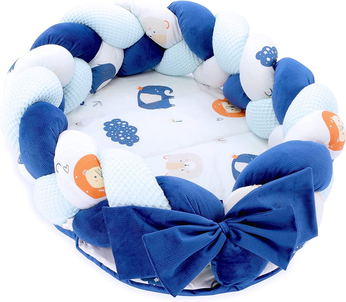 Babynest newborn ledikant bumper baby - fluweel knuffelnest met ...