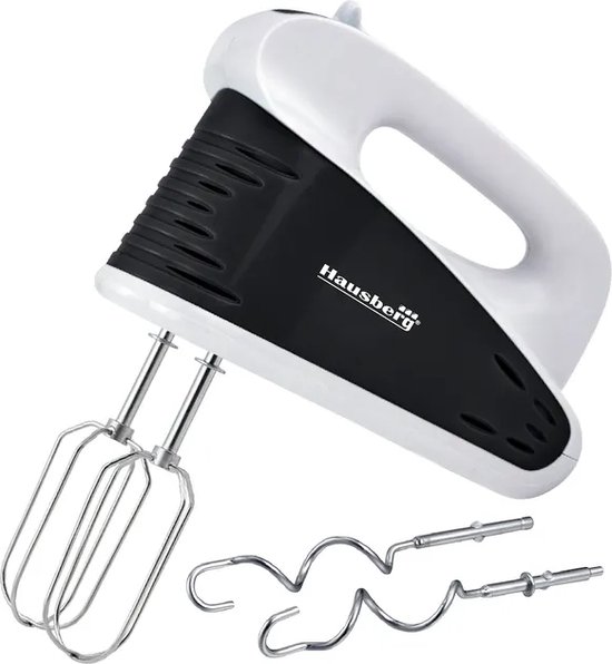 Hausberg - Mixer - Handmixer - 250W - Staafmixer - Zwart/Wit | bol.com