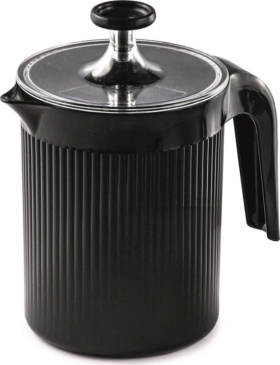 Melkopschuimer handmatig cappuccino maker 0,5 l zwart | bol