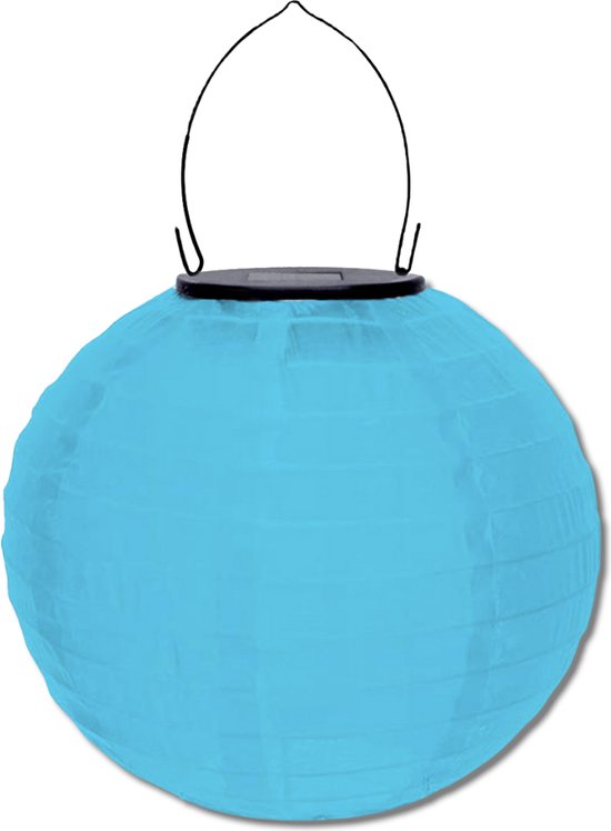 Blauwe Solar lampion 25cm | tuinverlichting | feestverlichting ...