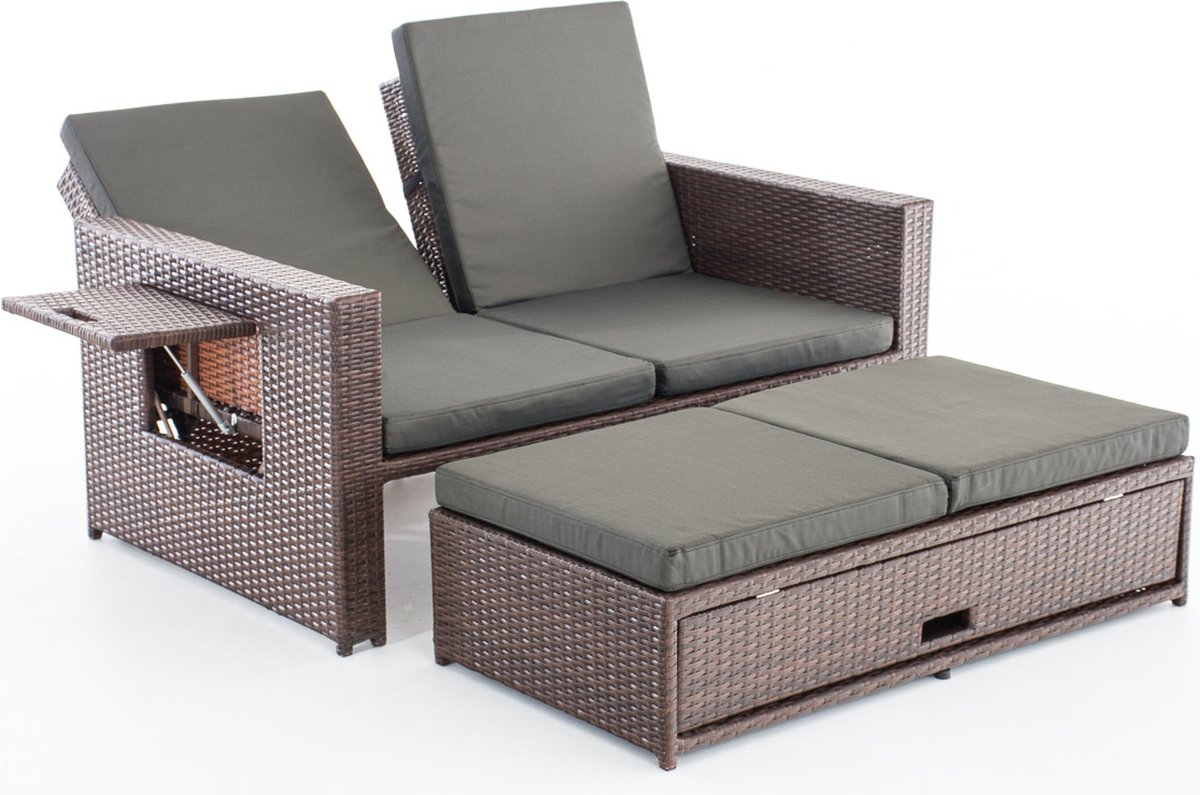 Lounge ligbed deluxe - Met tafeltje - Loungebank - Buiten ...