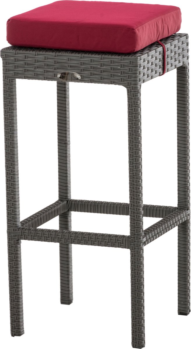 Barkruk Bravo - Rotan - Rood - Barstoelen buiten of keuken - Zonder ...