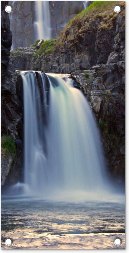 Tuinposter - Waterval - Rots - Stenen - Natuur - Water - 30x60 cm ...