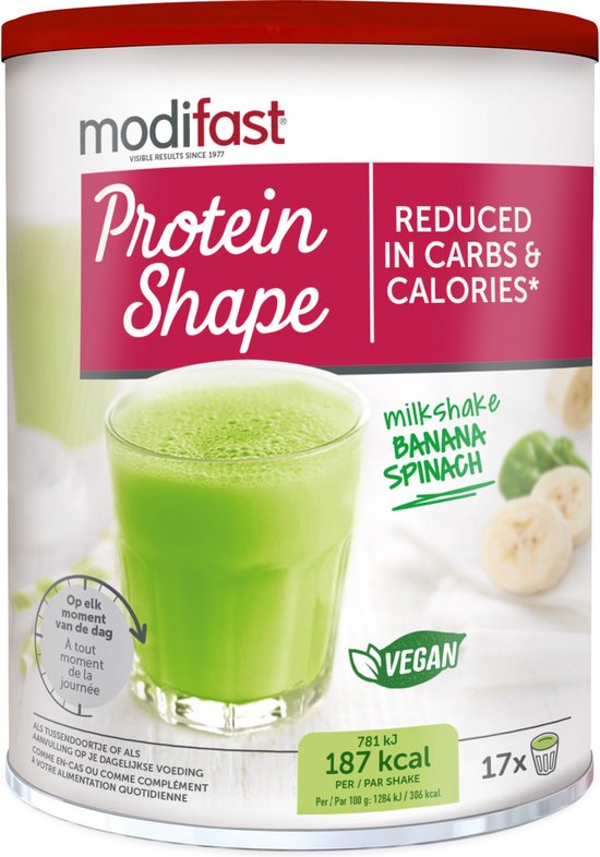 Modifast Protein Shape shake banana & spinach 510 g | bol