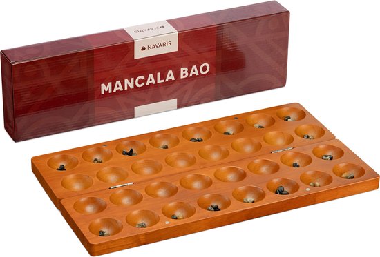 Navaris Mankala houten bordspel - Spel voor kinderen vanaf 6 jaar ...