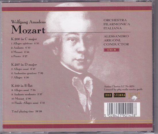 Werken van Wolfgang Amadeus Mozart 8 - Orchestra Filarmonia Italiana o.l.v. Alessandro... | bol