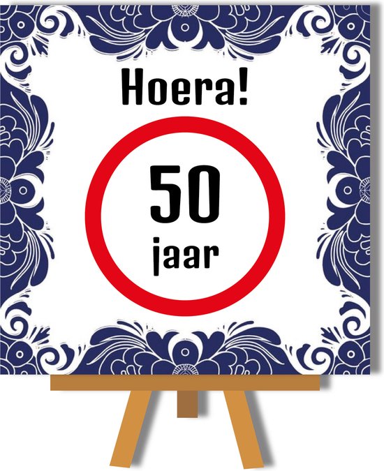 Spreukentegel - Spreuken bordjes - Hoera 50 jaar | bol