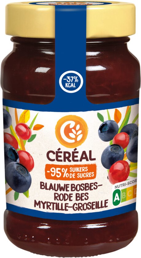 Céréal Jam Bosbes & Rode Bes - 3 x 270 gr - Voordeelverpakking | bol