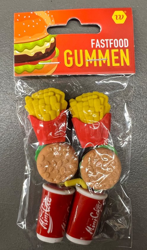 Fastfood Gummen - 6 stuks - Potlood Gum | Studeren | School | | bol