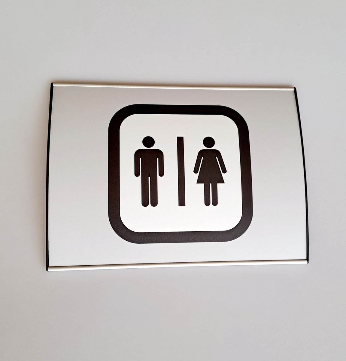 Wandframe met pictogram | Toiletten | 20 x 10 cm | met frame ...